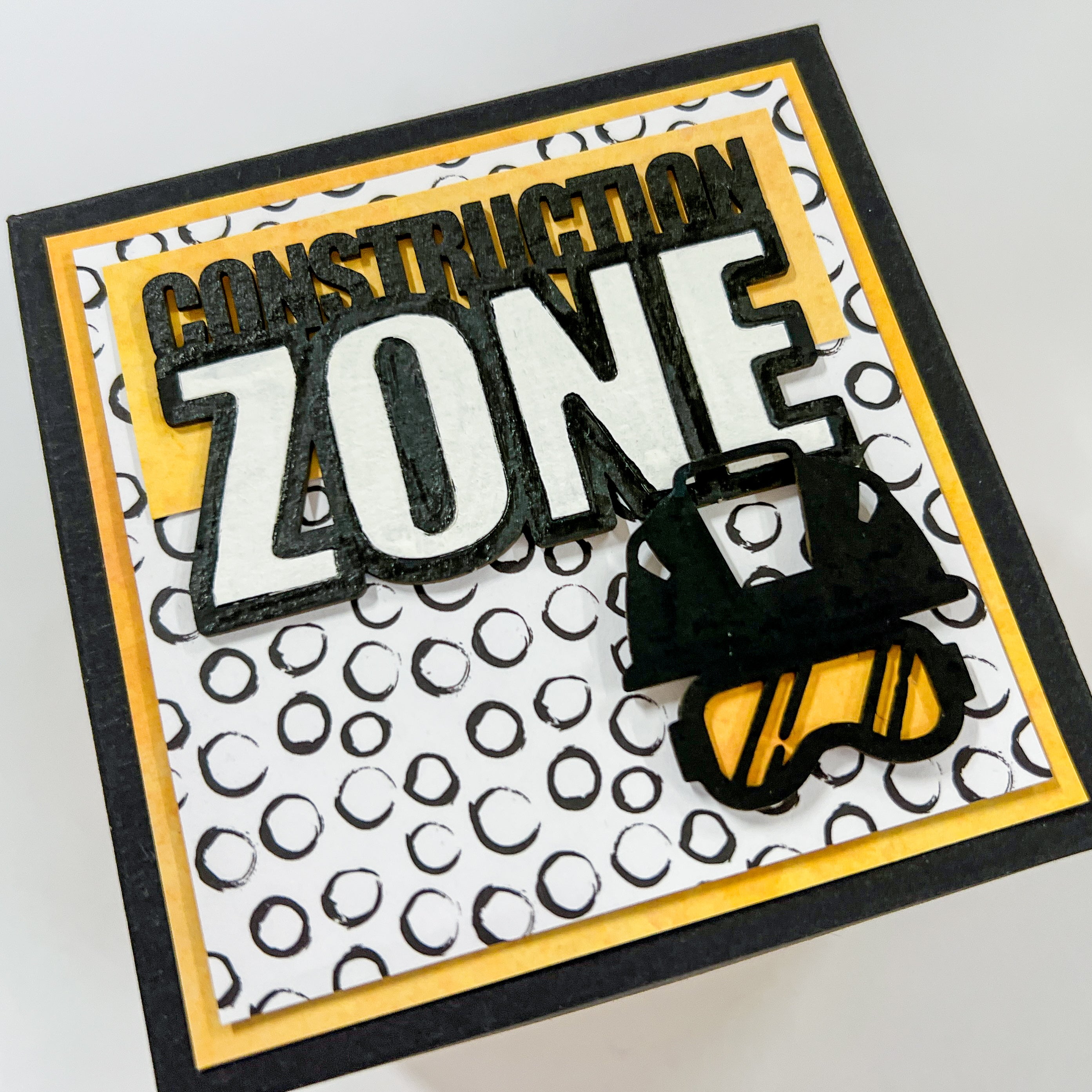 Construction Zone Exploding Box Card Friday Night Card-Along Class Kit – Scrapbook Fantasies