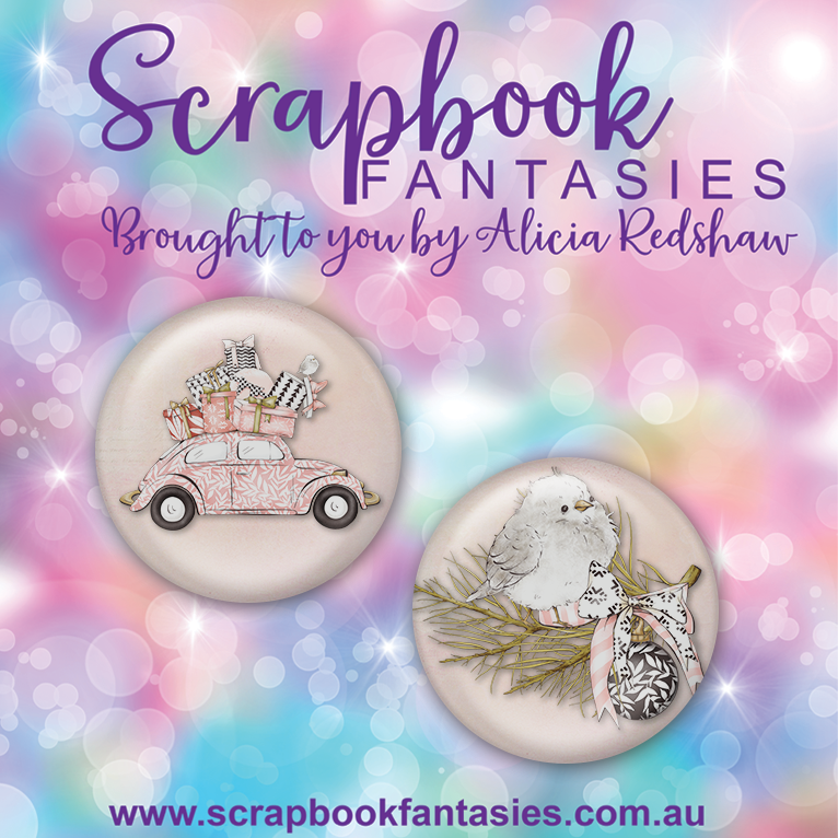 Peace & Joy Flair Button [1"] - Christmas Scenes (2 pieces) Designed b – Scrapbook Fantasies