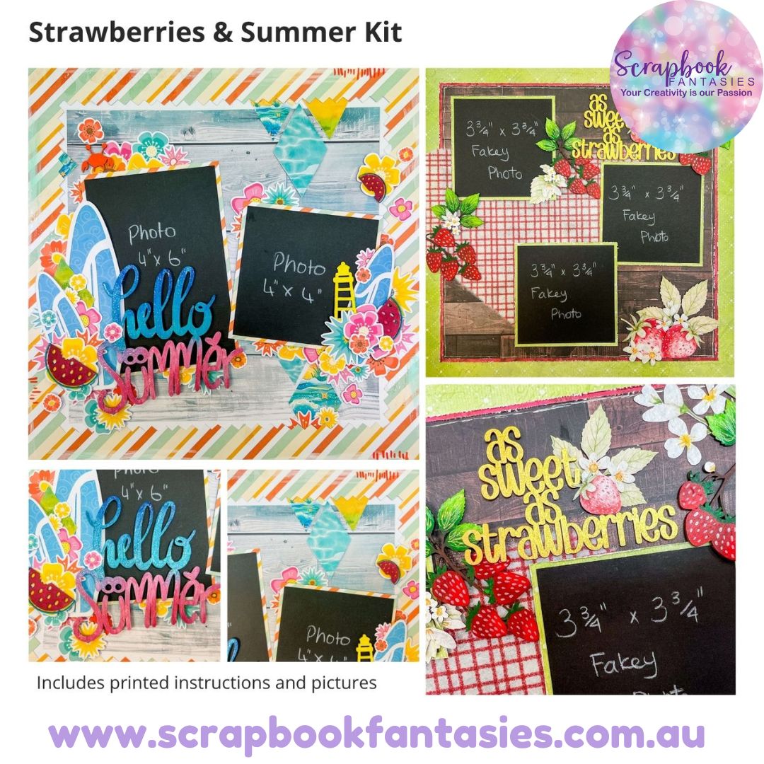 Strawberries & Summer Two-Page Scrapbook Layout Kit by Naomi-Jon & Ali ...
