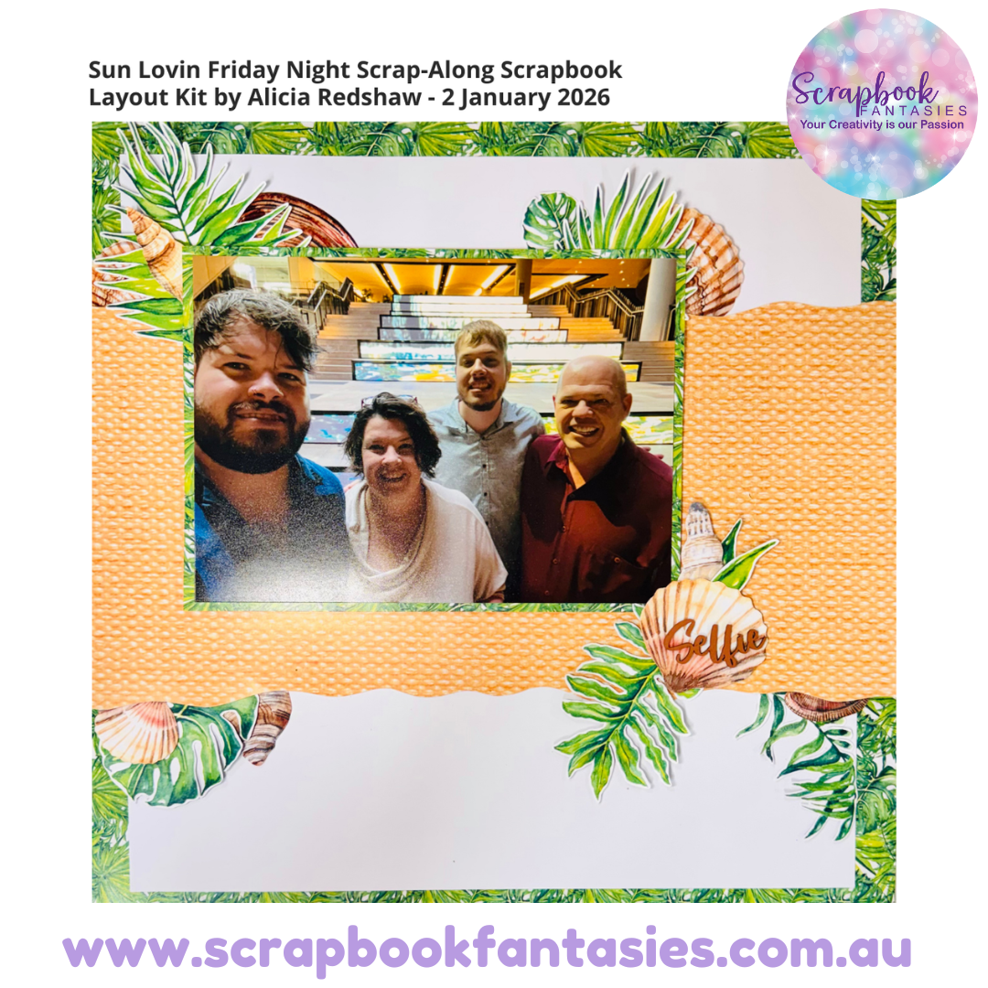 Sun Lovin Friday Night Scrap-Along Scrapbook Layout Kit by Alicia Reds ...