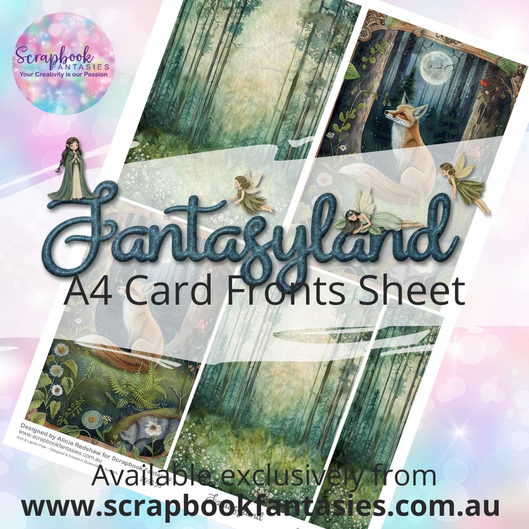 Fantasyland A4 Card Fronts Sheet - Cards 5 259156 – Scrapbook Fantasies