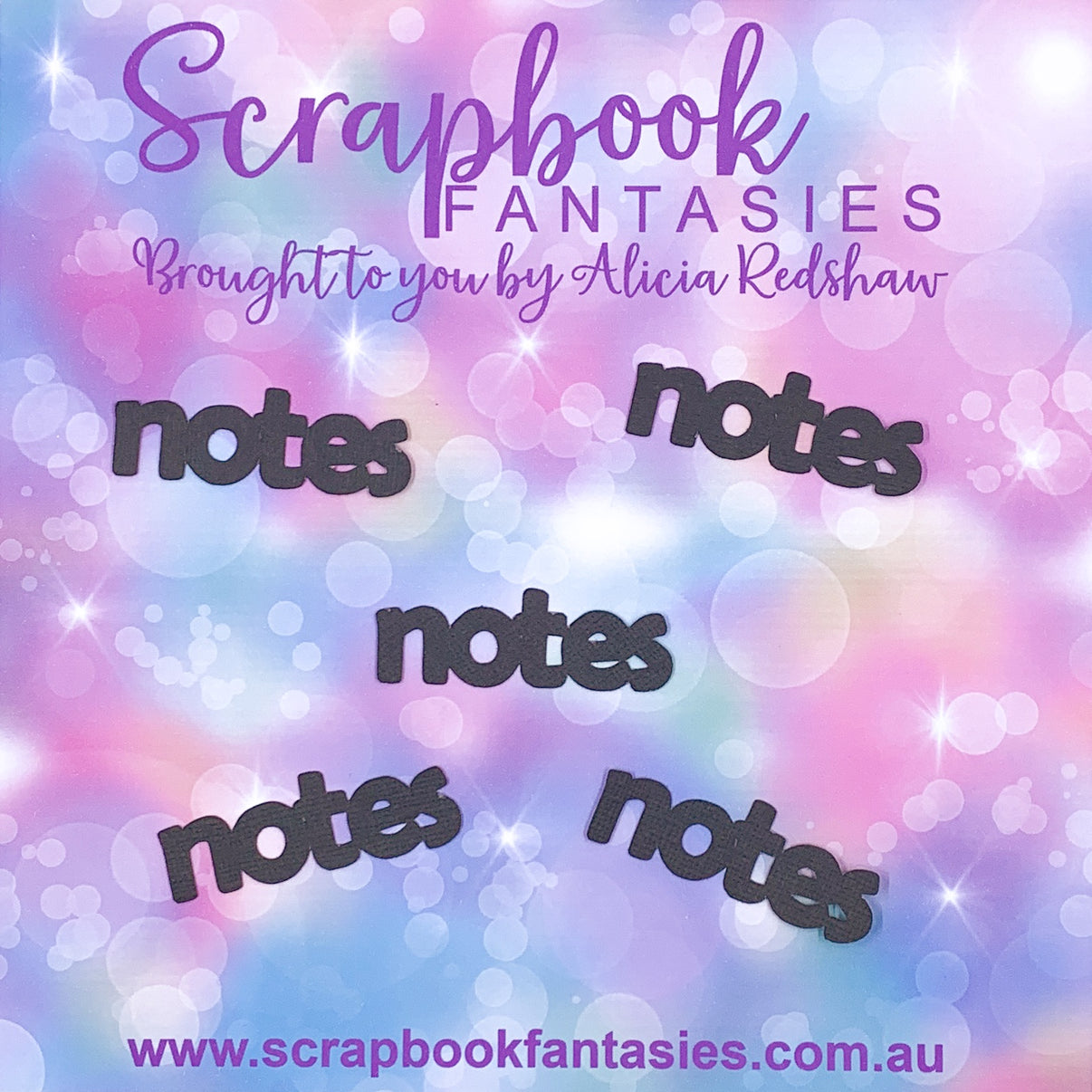 notes - 5 pack 2"x0.75" Black Linen Cardstock Title-Cut - Designed by ...